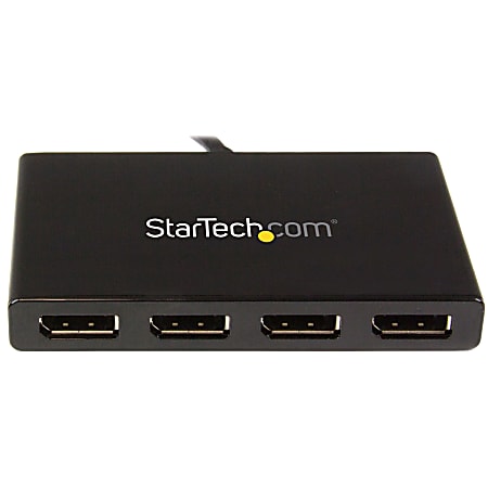 StarTech.com 4 Port DisplayPort 1.2 Splitter DisplayPort to 4x DP Multi Monitor Adapter Quad ...