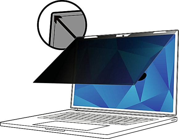 3M Privacy Filter for Laptops with 3M COMPLY Magnetic Flip Attach 13.3 ...