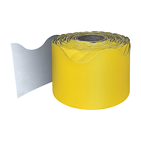 Carson Dellosa Education Rolled Scalloped Borders Yellow 65 Per Roll ...