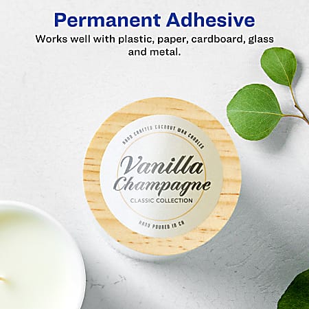 Avery Pearlized Permanent Labels With Sure Feed 94502 PIP25 Round 2 12 ...