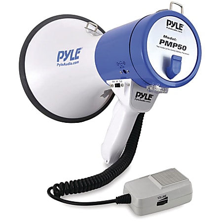 Pyle Professional Piezo 50W Dynamic Megaphone 9 12 H x 9 14 W x 13 12 D ...