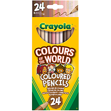 Crayola Colors of the World Colored Pencils Assorted Colors 24 Colored ...