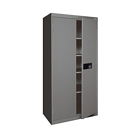 Sandusky Keyless Electronic Storage Cabinet 72 H x 36 W x 18 D Charcoal ...