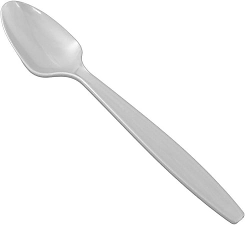JAM PAPER Big Party Pack of Premium Plastic Spoons Silver 100 ...