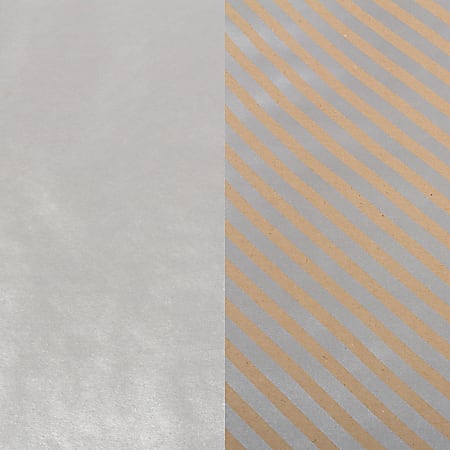 JAM Paper Wrapping Paper 25 Sq Ft Silver Pack of 2 Rolls - Office Depot