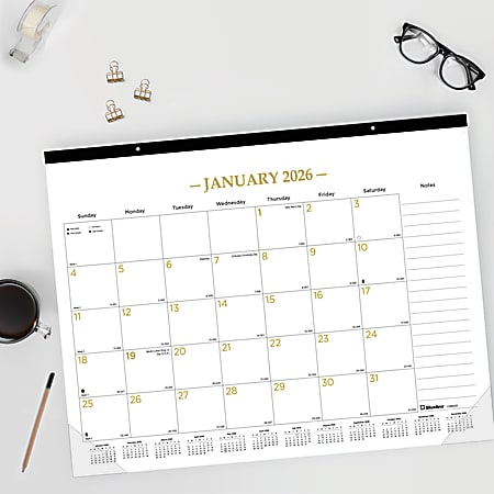 Desk Canada Calendar 2026 Blueline 2026 Imagine 12-Month Monthly Desk ...