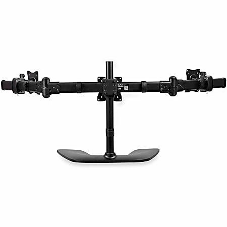 StarTech.com Triple Monitor Stand Crossbar Steel Aluminum ARMBARTRIO2 ...
