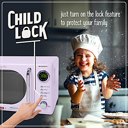 Nostalgia Retro 700W Countertop Microwave Oven 0.7 Cu. Ft. Lavender ...