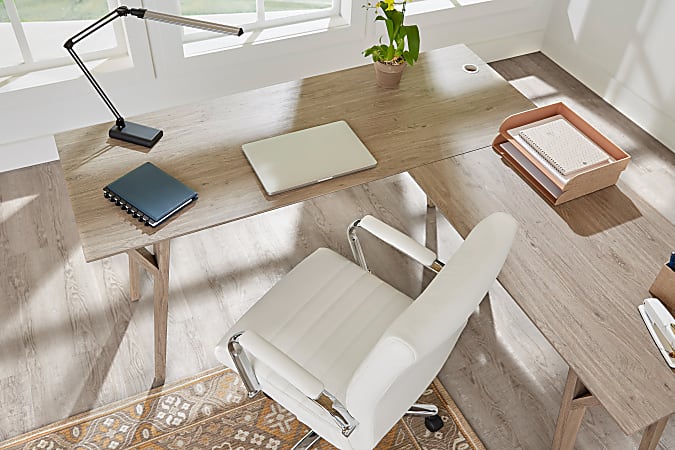 Realspace Trezza 62 W L Shaped Computer Desk Light Oak - Office Depot