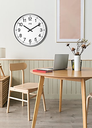 Infinity Instruments Profuse Wall Clock 19 38 Silver - Office Depot