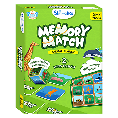 Skillmatics Memory Match Animal Planet Grades K 3 - Office Depot