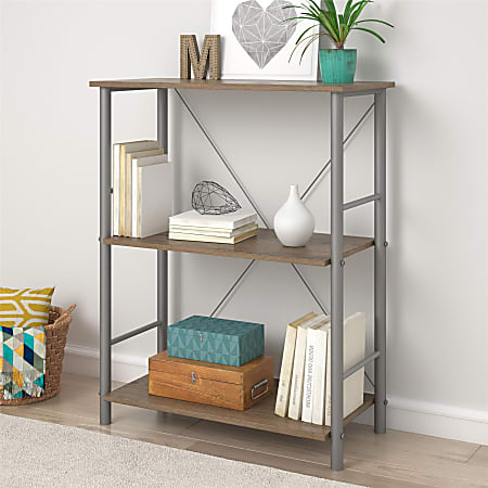 Ameriwood Home Garrett 3 Shelf Bookcase Rustic Oak - Office Depot