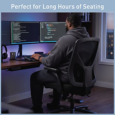 Realspace MFTC 400 Big Tall Ergonomic MeshFabric High Back Chair with ...