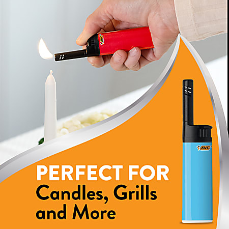 BIC EZ Reach Lighter With Extended Wand 4 14 H x 1 W x 12 D Assorted ...