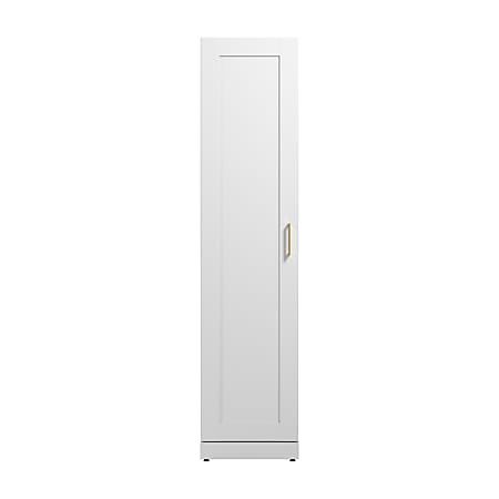 Bush Furniture Hampton Heights 17 W Tall Narrow Storage Cabinet With Door And Shelves White Standard Delivery Office Depot