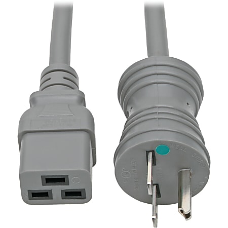 Eaton Tripp Lite Series Hospital Grade Power Cord NEMA 6 15P to C19 Heavy Duty Green Dot 15A ...