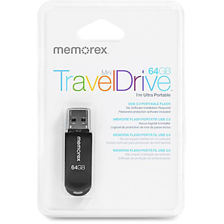Memorex 64GB Mini TravelDrive 98515 USB 2.0 Flash Drive 64 GB USB 2.0 ...