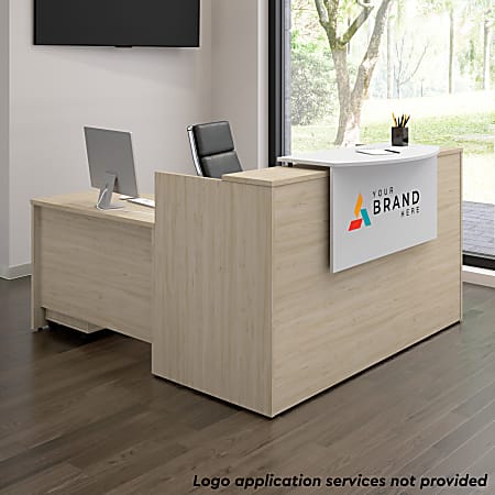 Bush Business Furniture Arrive 72 W L Shaped Reception Desk with ...
