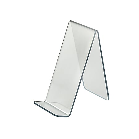 Azar Displays Tabletop Easels Acrylic 8 34 H x 4 W x 8 D Clear Pack Of ...