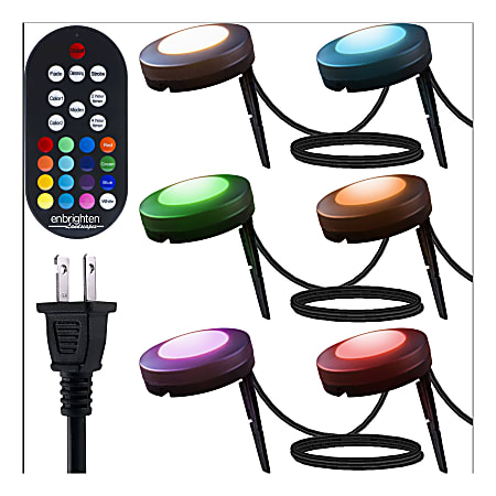 Enbrighten Seasons LED Outdoor Landscape Puck Lights 12 Puck Oil Rubbed ...