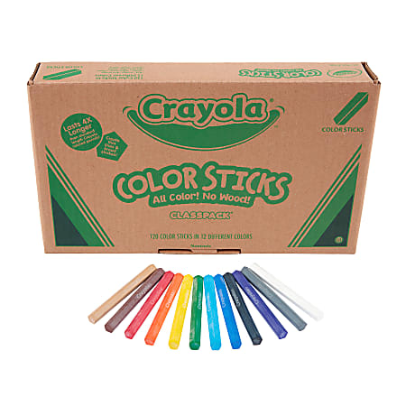 Crayola Color Sticks Classpack Assorted Colors Pack Of 120 Color Sticks ...