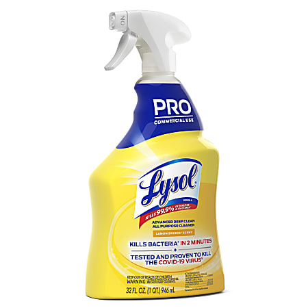 Lysol Advanced Deep Clean All Purpose Cleaner 32 Oz Lemon Breeze Case ...