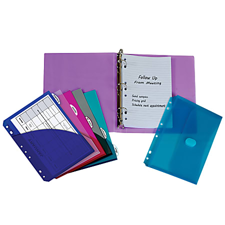 C Line Mini Binder Starter Kits 5 12 x 8 12 Assorted Colors Pack Of 2 ...