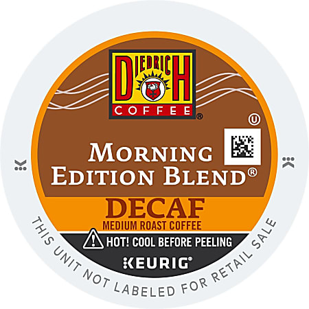 Diedrich Coffee Single Serve Coffee K Cup Decaffeinated Morning Edition ...