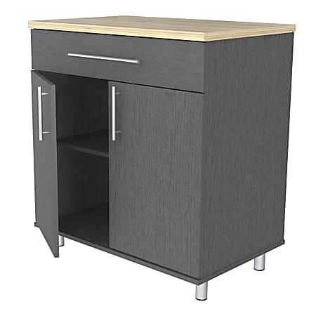 Inval KRATOS 2 Door Base 32 W Garage Storage Cabinet Graphite GrayMaple ...