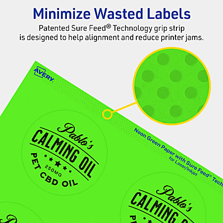 Avery Print To The Edge Labels With Sure Feed Technology 94512 NGP20 ...