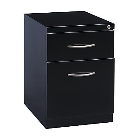 Hirsh 20 D Vertical 2 Drawer Mobile Pedestal File Cabinet Black ...