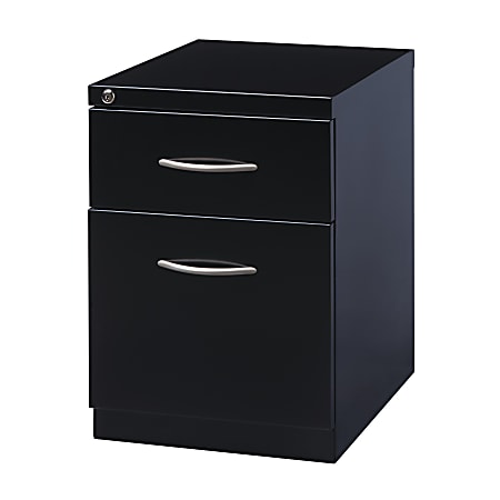 Hirsh 20 D Vertical 2 Drawer Mobile Pedestal File Cabinet Black ...