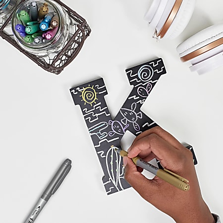 BIC Intensity Metallic Permanent Markers Fine Point Assorted Metallic ...