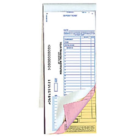 Deposit Slips 2 Part Book Style Book Of 50 Pack Of 4 Books - Office Depot