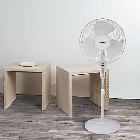 Optimus 16 Adjustable Oscillating Stand Fan With Remote Control White ...