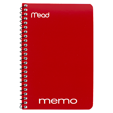 Mead Wirebound Side Opening Memo Book 4 x 6 1 Hole Punched College ...