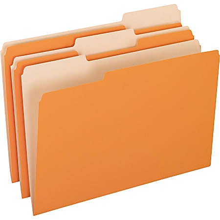 Pendaflex Two Tone Color File Folders Legal Size Orange Box Of 100 ...