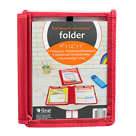 C Line Classroom Connector School To Home Folders 9 x 12 Red Pack Of 24 ...