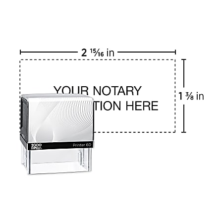 Custom 2000 PLUS Self Inking Notary Stamp P60 1 38 x 2 1516 Impression ...