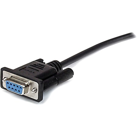 StarTech.com 2m Black Straight Through DB9 RS232 Serial Cable MF ...