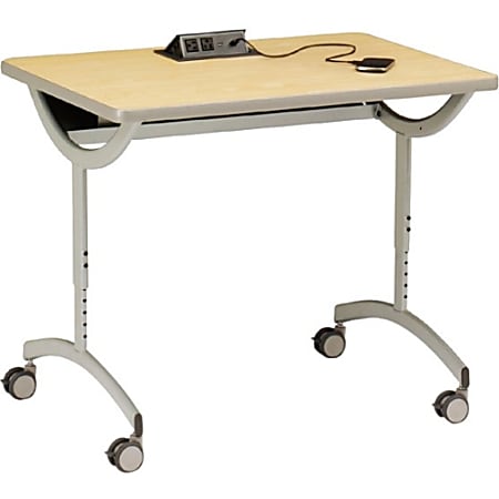 Bretford Explore T Leg Collaborative Laptop Table 31 x 60 x 20 Natural ...