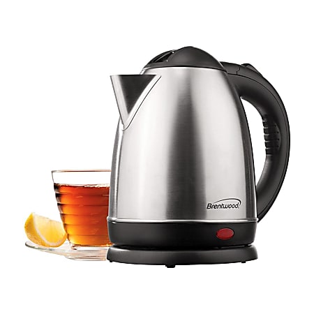 Brentwood 1.5L Stainless Steel Electric Cordless Tea Kettle Silver ...