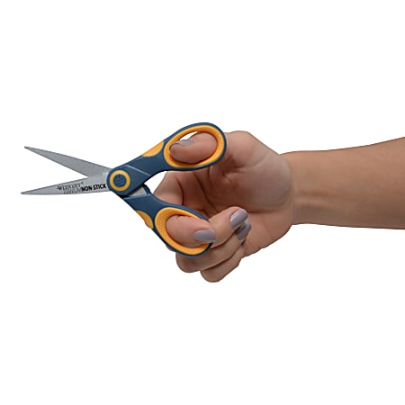 Westcott Titanium Bonded Non Stick Scissors 5 Pointed GrayYellow ...