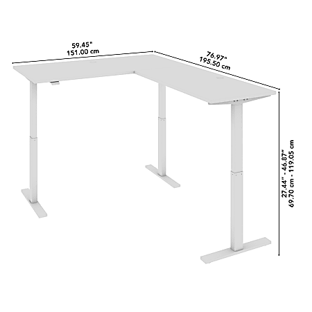 Bush Business Furniture Move 60 Series 60 W Height Adjustable L Shaped ...