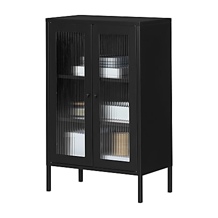 South Shore Kodali 25 12 W Accent Cabinet Black - Office Depot