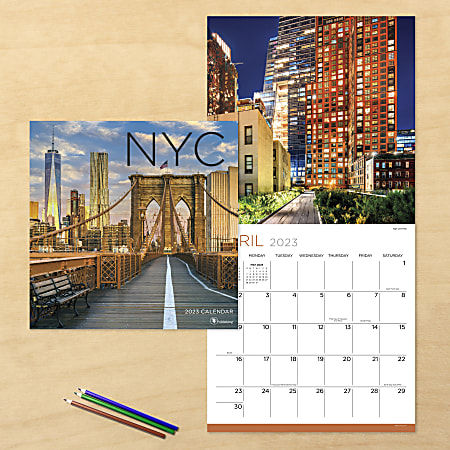 TF Publishing Scenic Monthly Wall Calendar 12 x 12 NYC January To ...