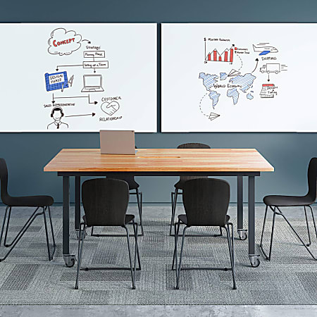 VARI Rectangular Conference Table 30 12 H x 72 W x 42 D Butcher ...