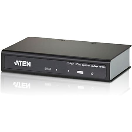 ATEN 2 Port HDMI Splitter 1 x HDMI In 2 x HDMI Out - Office Depot