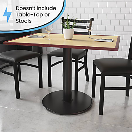Flash Furniture Round Restaurant Table Base With 4 Diameter Table ...