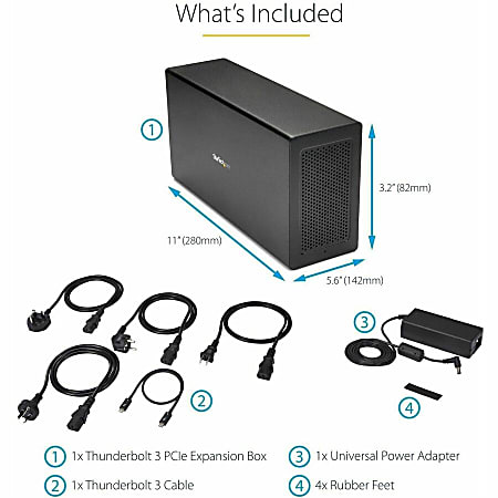 StarTech.com Thunderbolt 3 PCIe Expansion Chassis with DisplayPort PCIe ...
